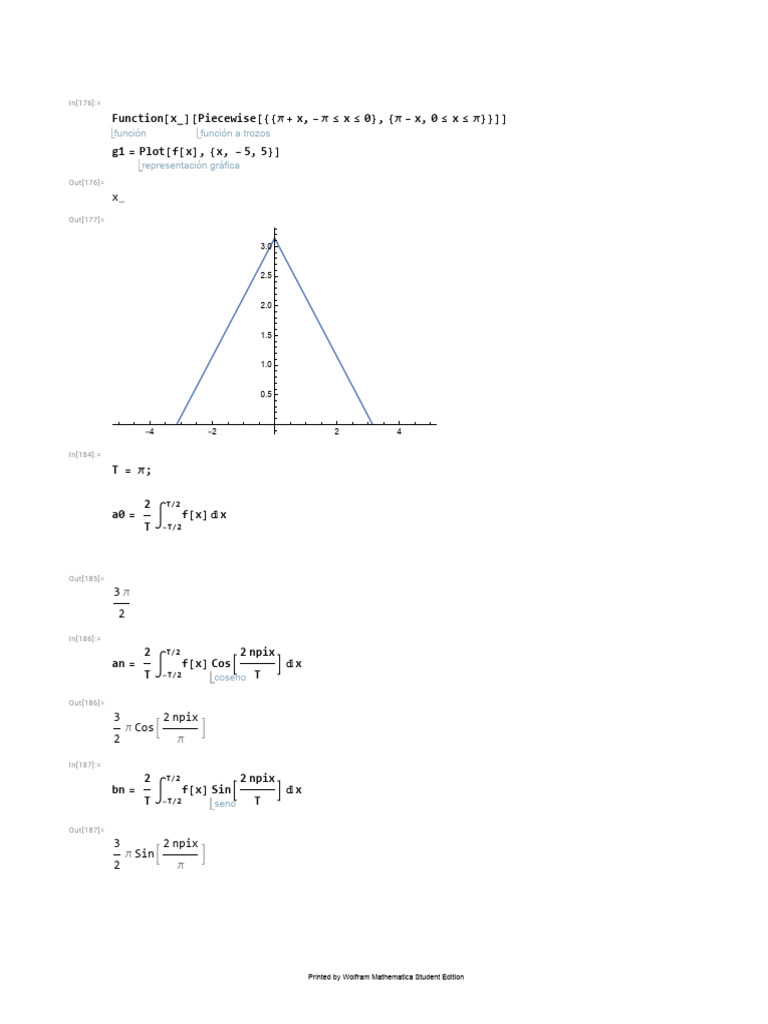 Función Función A Trozos Representación Gráfica: Printed by Wolfram ...