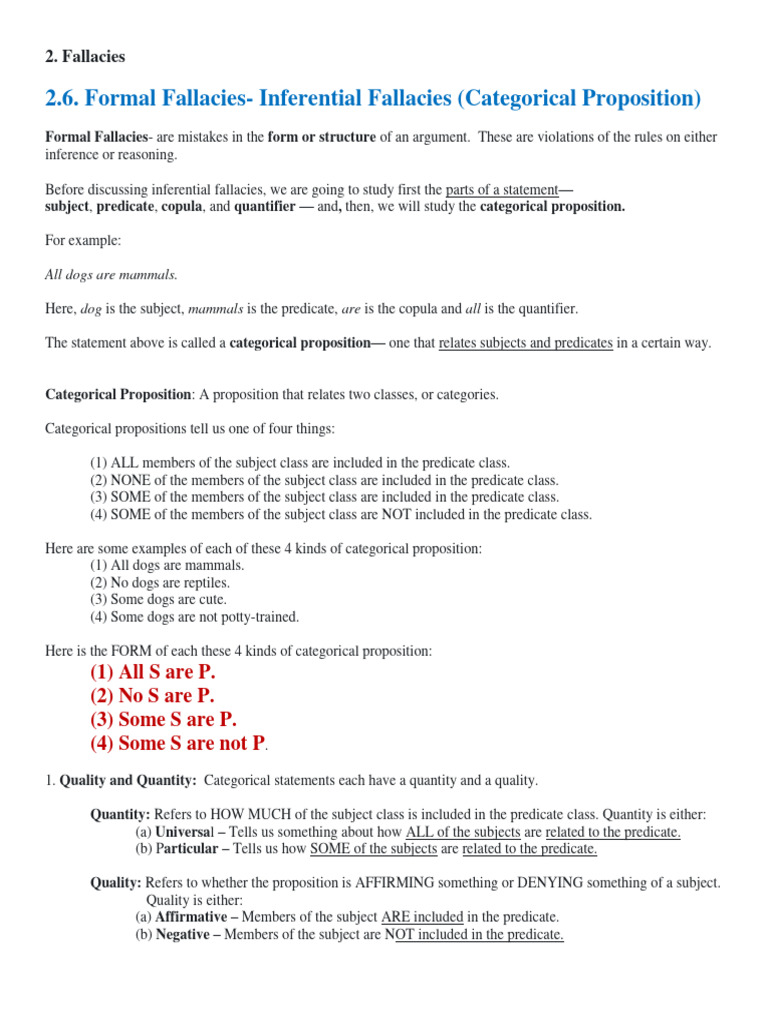 Fallacies FORMAL Rev 1 | PDF