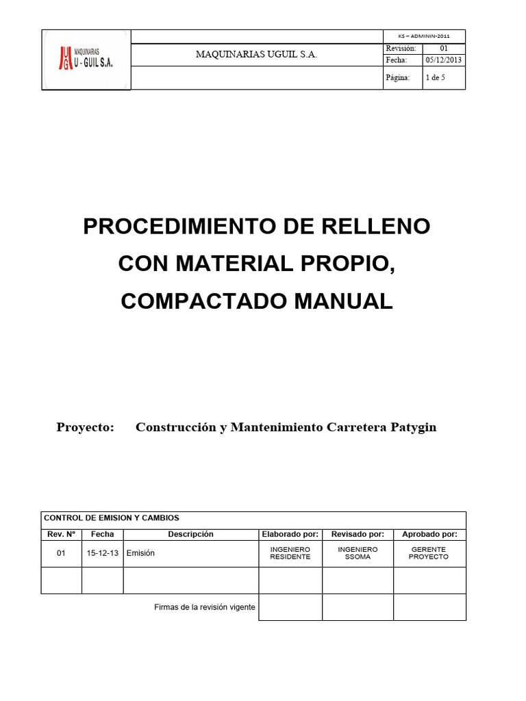PETS Relleno Compactado | PDF
