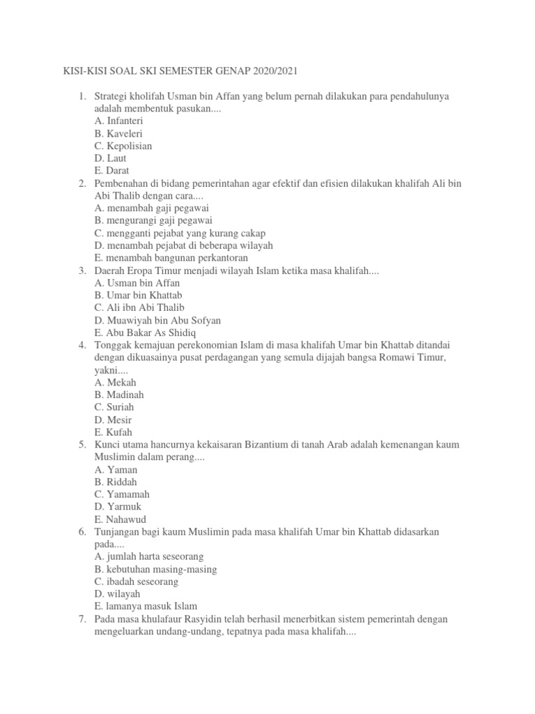 Latihan Soal Ski | PDF