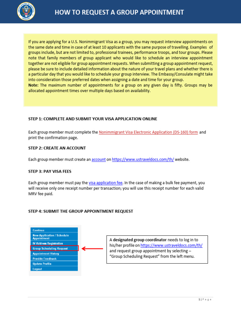 How To Request Group Appointment English-2019 | PDF