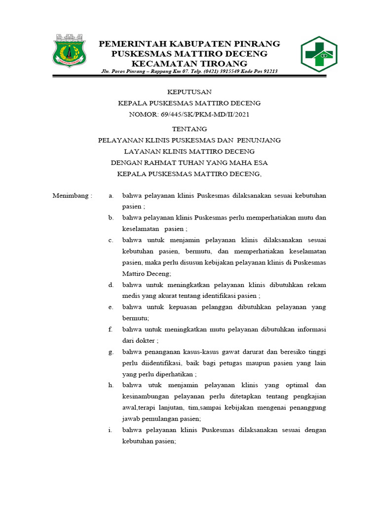 Pemerintah Kabupaten Pinrang | PDF