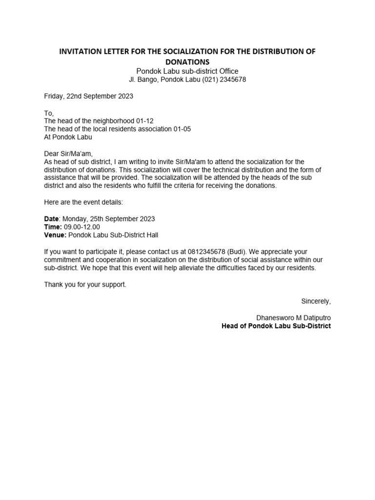 Invitation Letter | PDF