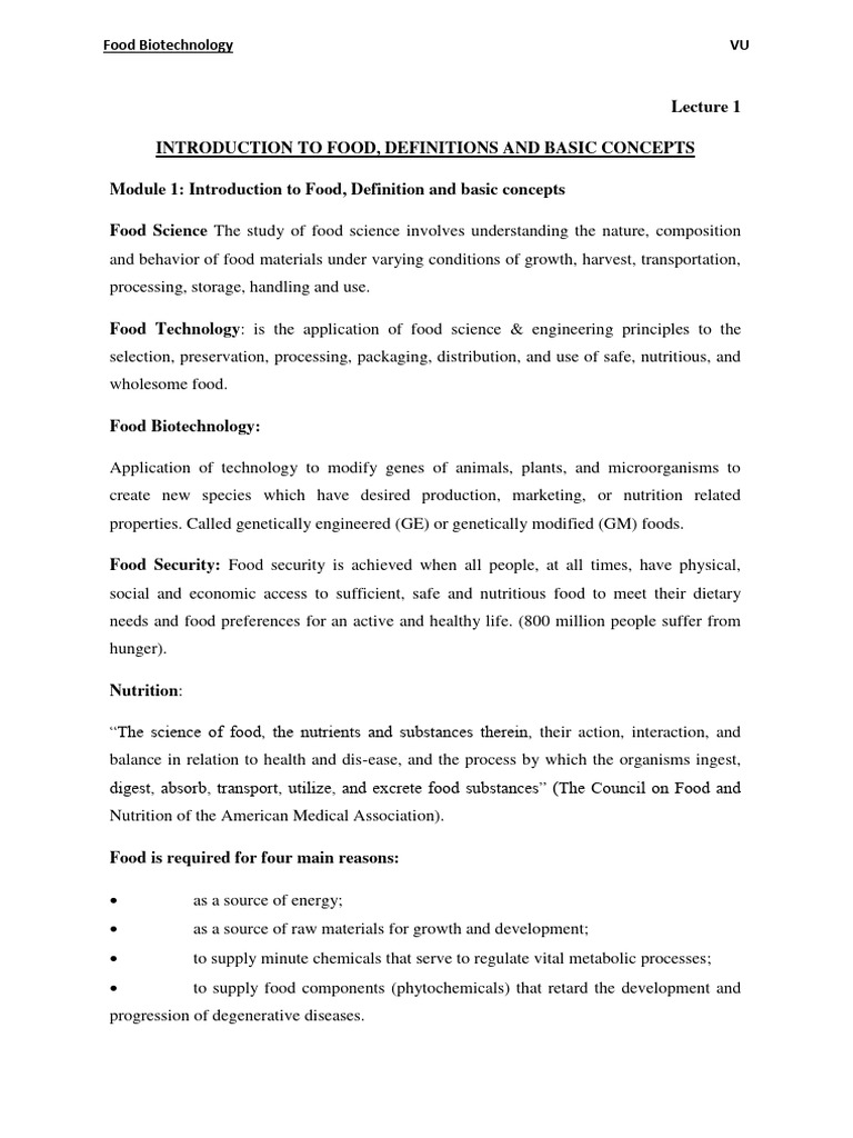 Complete Handouts of Food Biotechnology | PDF