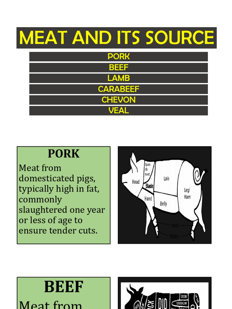 TLE 10 - Meats and Its Source (Meat Dishes) | PDF