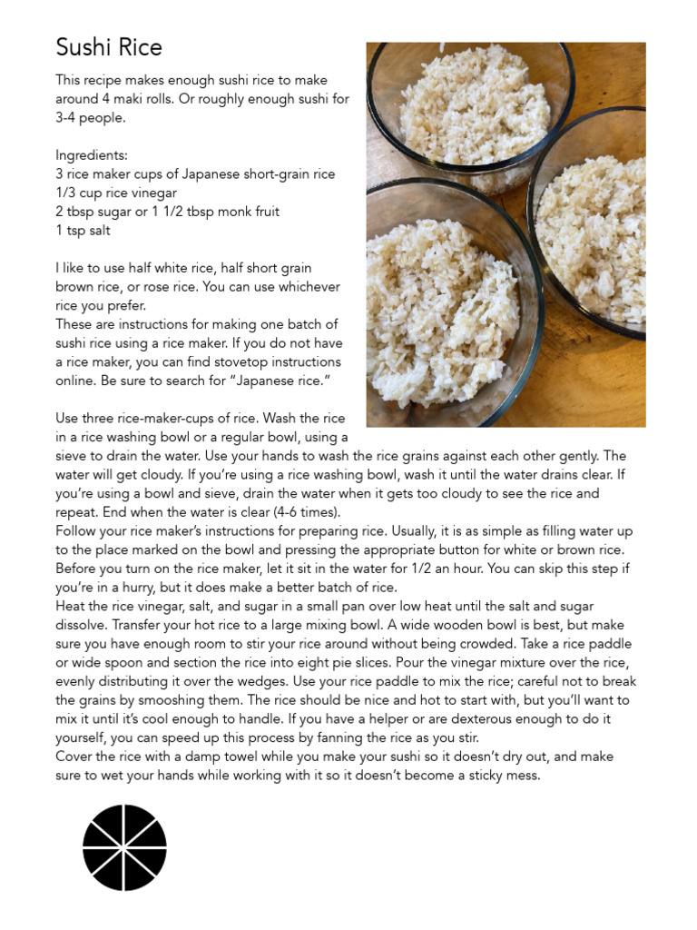Sushi 101 Recipes | PDF | Sushi | Foods