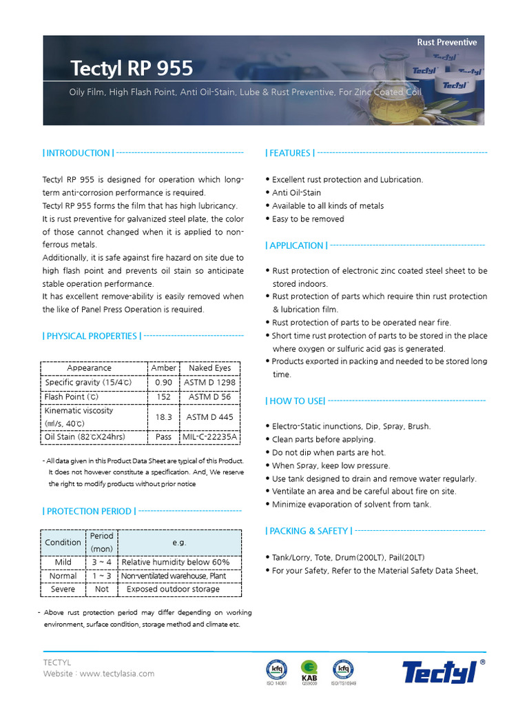 Tectyl RP 955 PDS EN | PDF