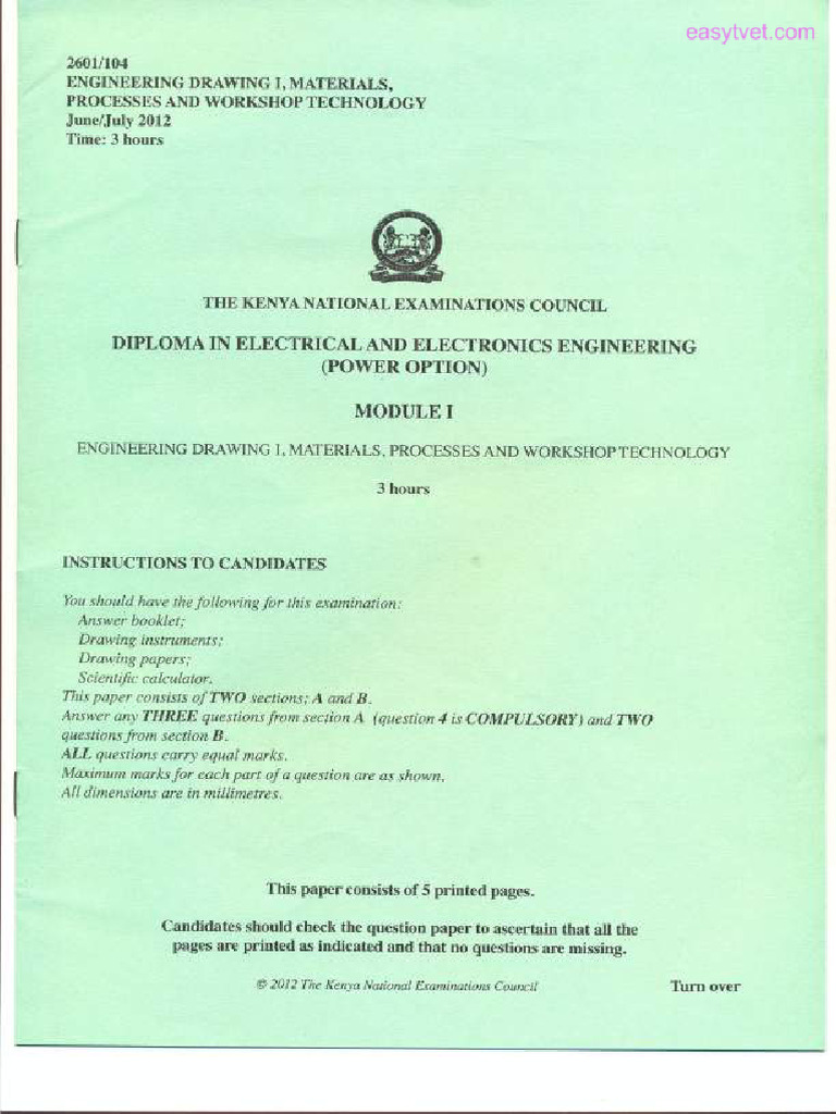 diploma in electrical module 1 revision | PDF