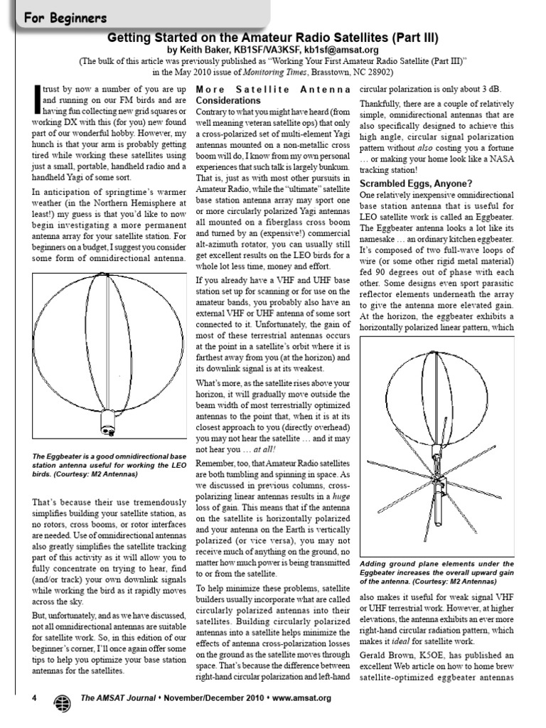 Getting Started 3 - On Amateur Radio Satellites | PDF