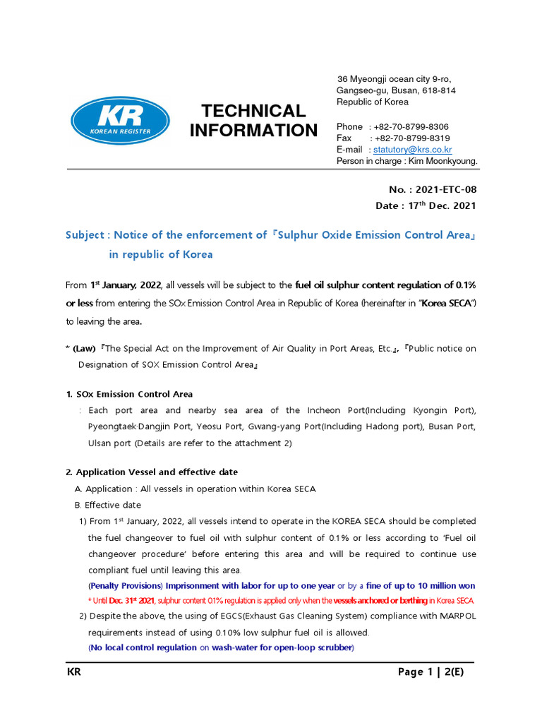 Korean ECA - 2021-ETC-08 (E) | PDF