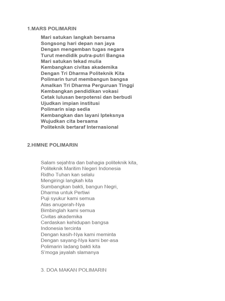 Mars Polimarin | PDF | Ilmu Sosial | Gaya Hidup