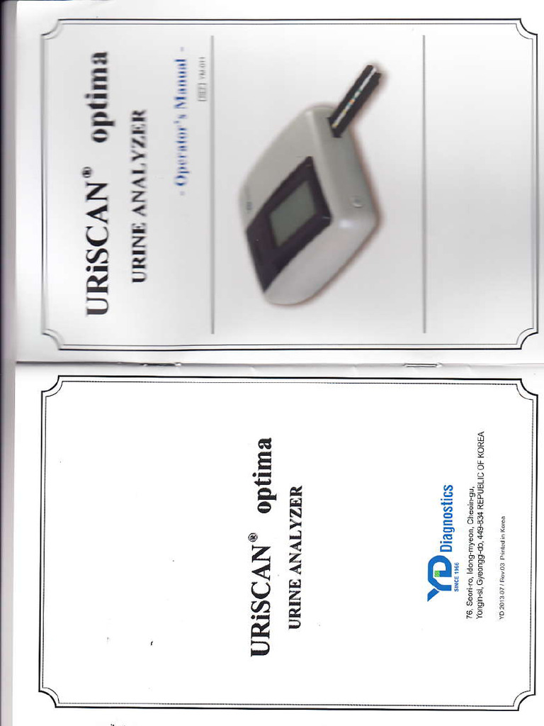 User Manual UriScan Optima | PDF