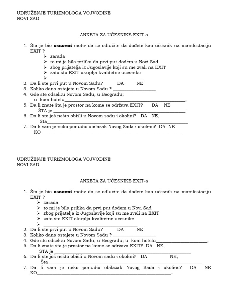 Anketa - ATLAS | PDF