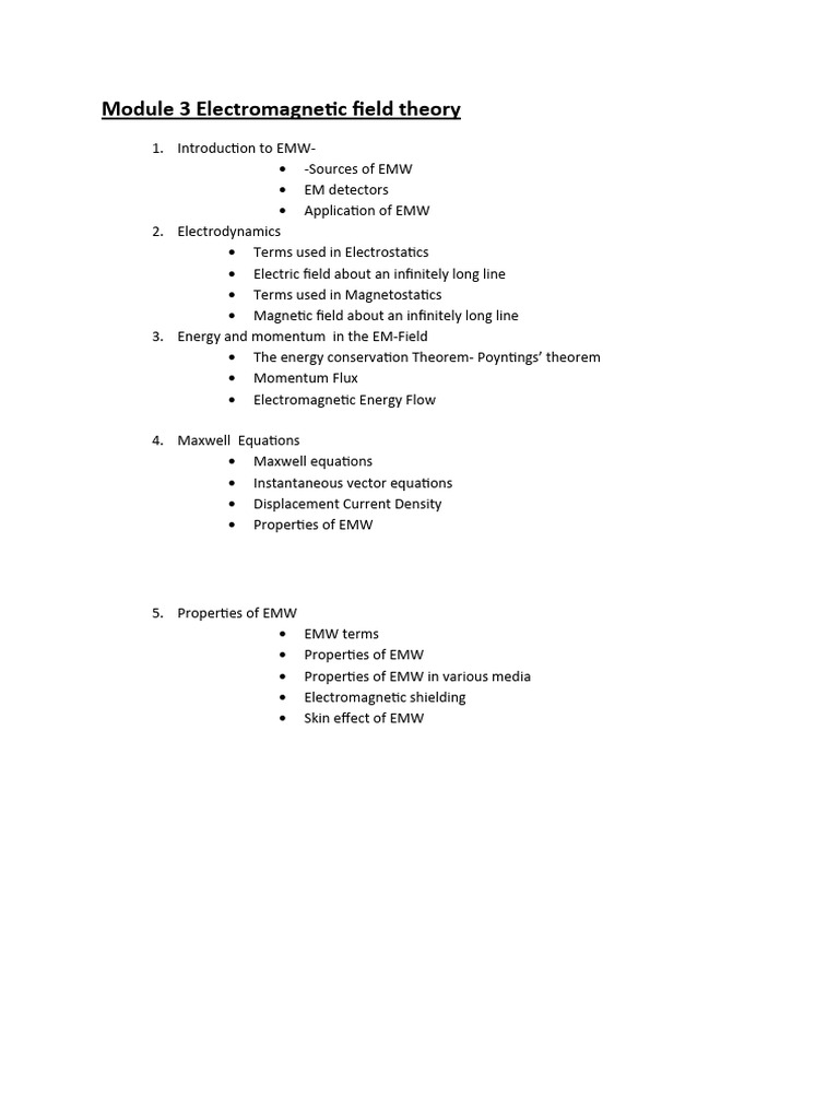 Module 3 Electromagnetic field theory | PDF