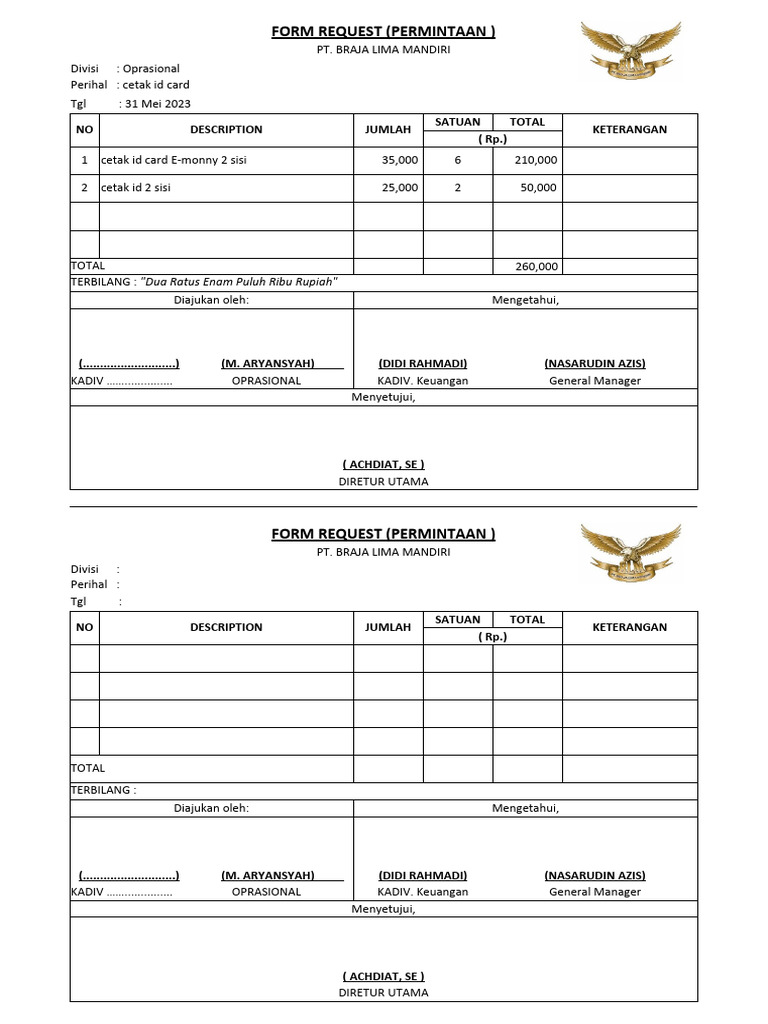 Form Request | PDF