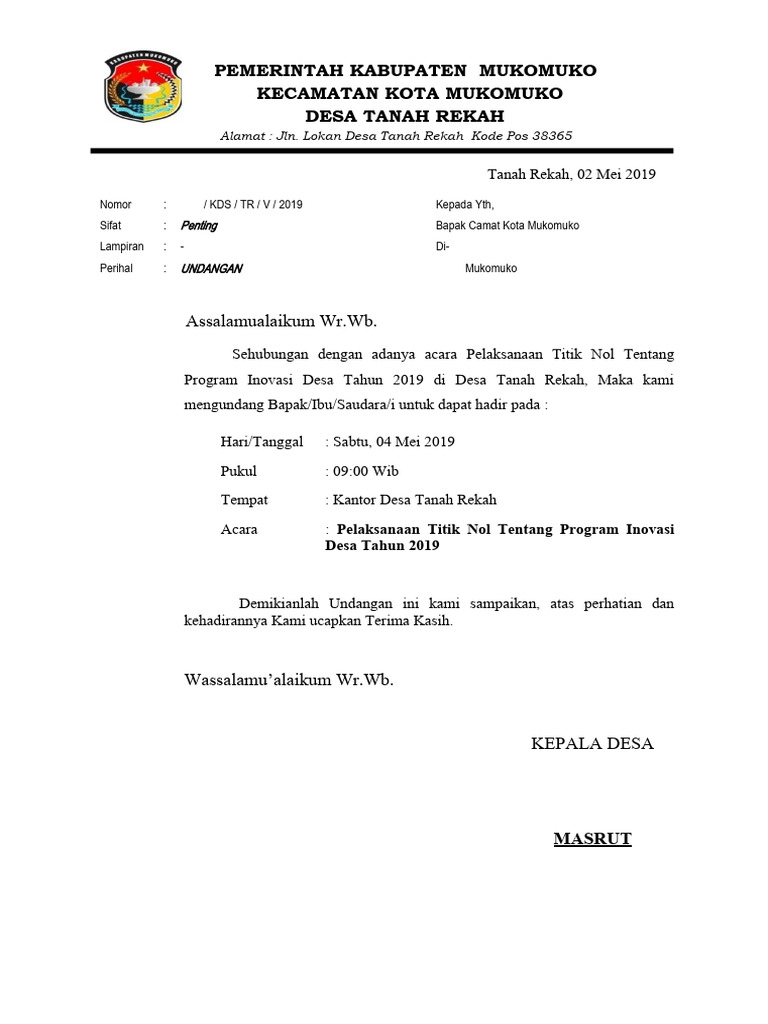 undangan tembusan | PDF