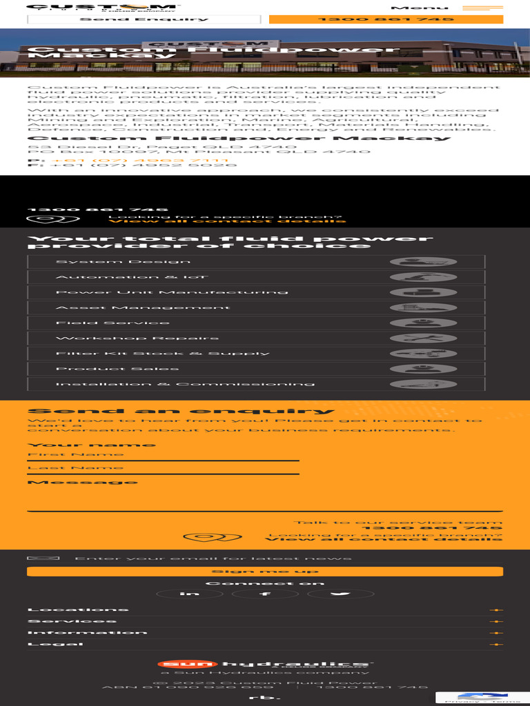 Custom Fluidpower Mackay - Custom Fluidpower | PDF