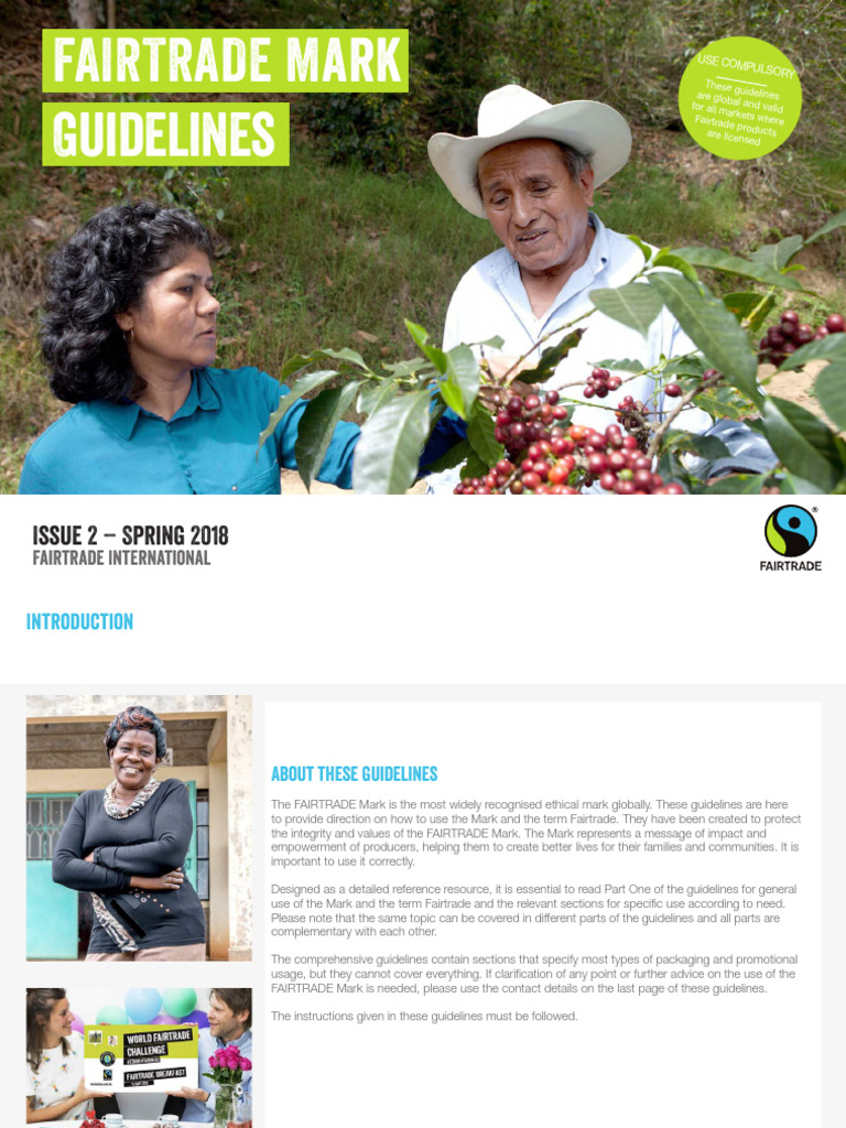 FAIRTRADE Mark Guidelines Full | PDF | Fair Trade