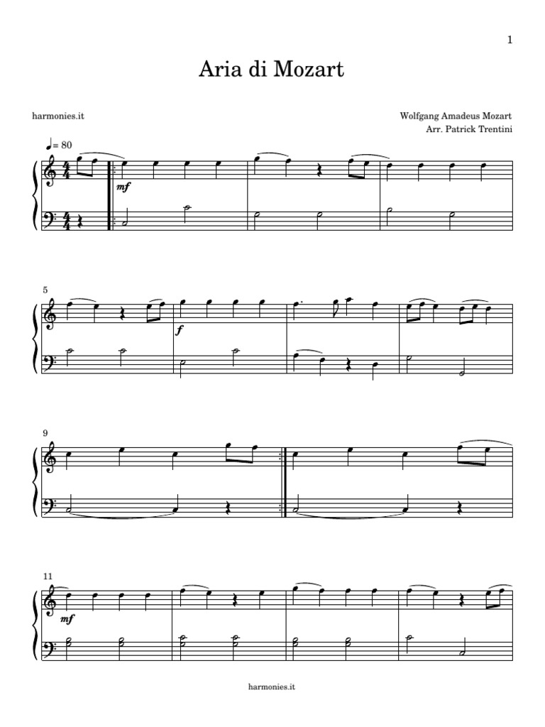Aria Di Mozart | PDF