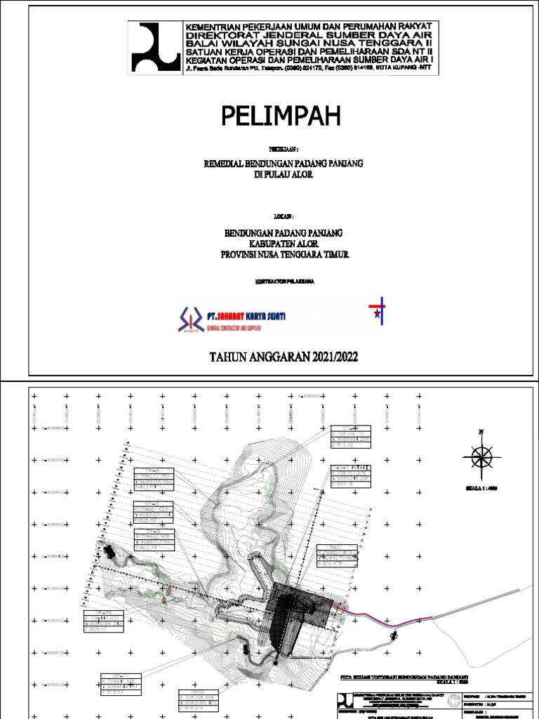 Gambar Shop Drawing Spillway Revisi | PDF