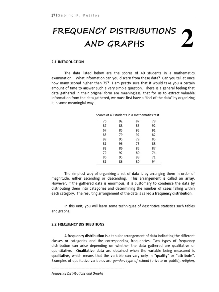 Module-2-Frequency-Distributions | PDF