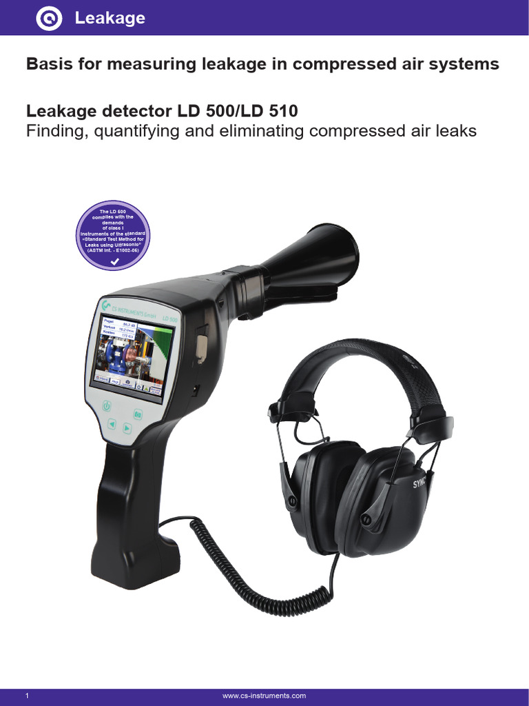 Air Leakage Detection Brochure Pdf Sound Ultrasound