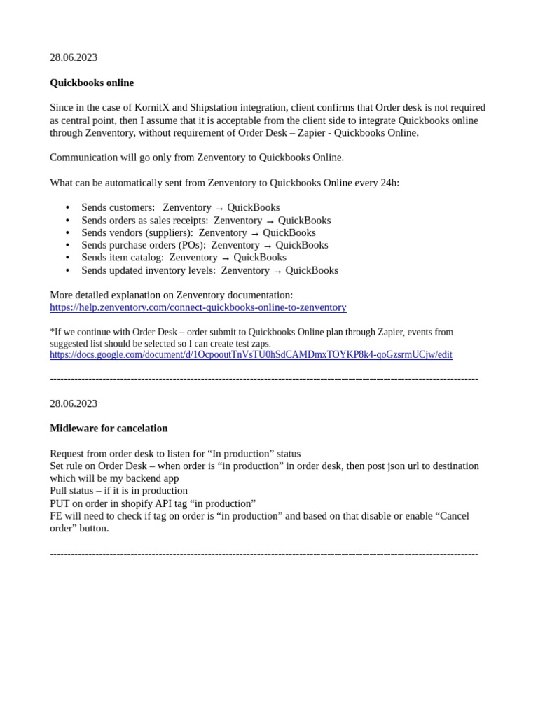 Zenventory - Quickbooks Online | PDF | Quick Books | Information Science