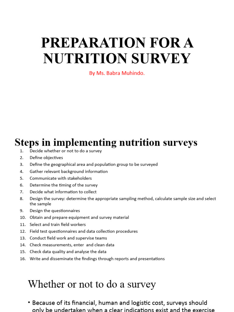 Preparing For A Survey | PDF