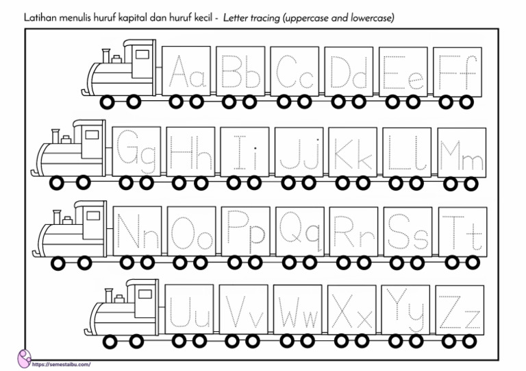 Latihan Menulis Huruf Besar Dan Kecil (Kereta) | PDF