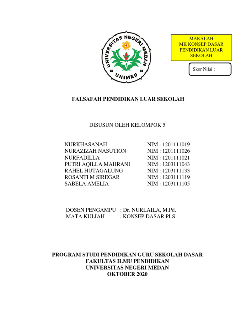 Konsep Dasar Pendidikan Luar Sekolah | PDF