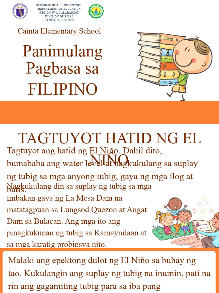 Panimulang Pagbasa Sa Filipino | PDF
