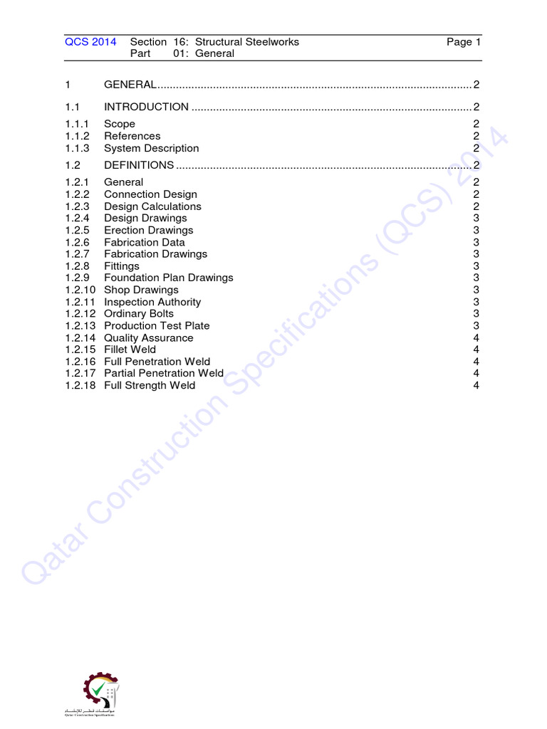 Qatar Construction Specifications (QCS) 2014 | PDF