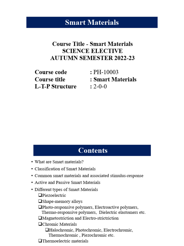 Introductory Smart Materials | PDF