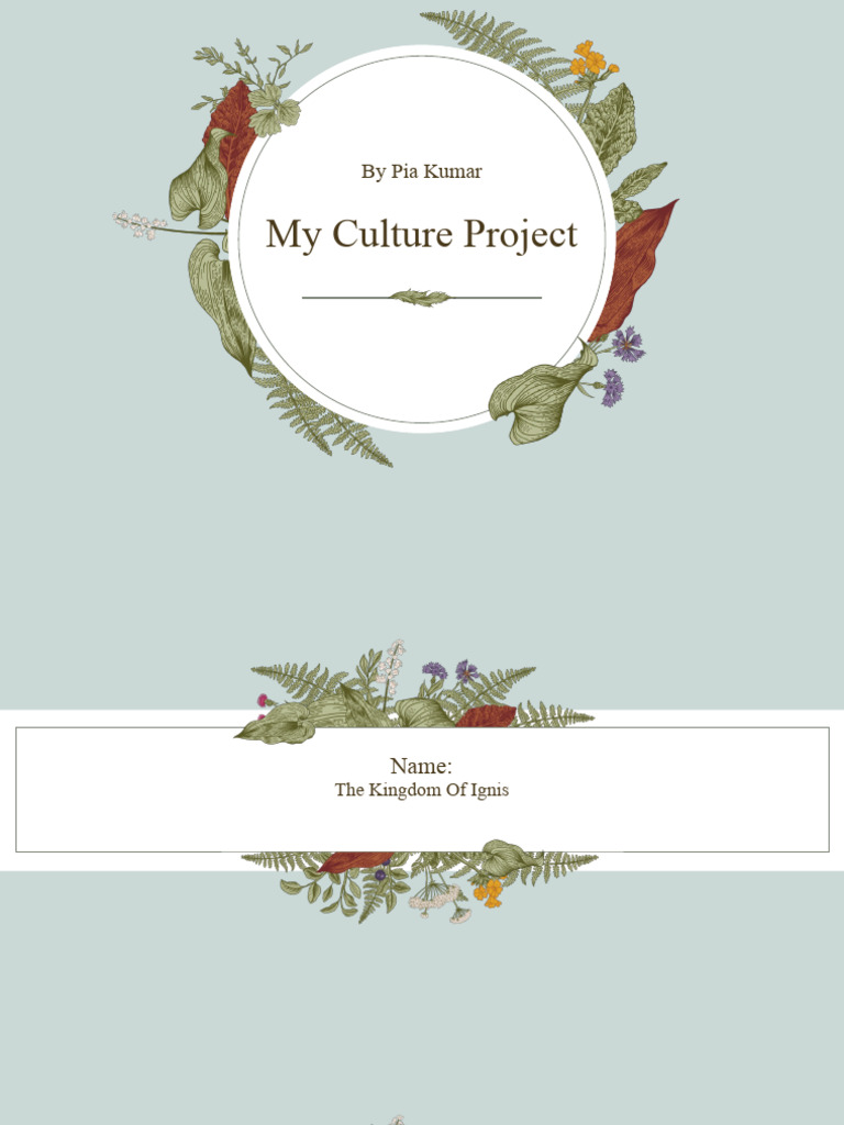 My Culture Project | PDF