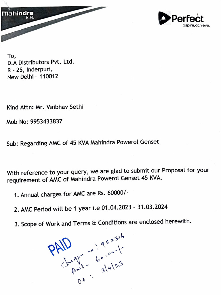 AMC___Service_-_DG_Set__2_ | PDF