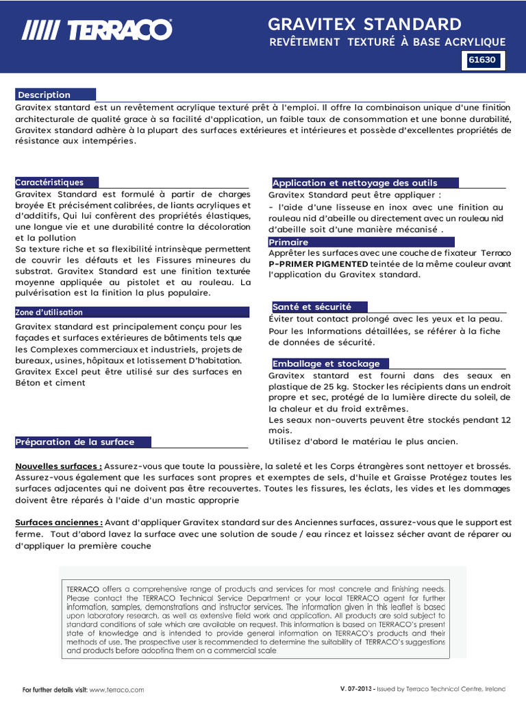 001gravitex Standard TDS | PDF