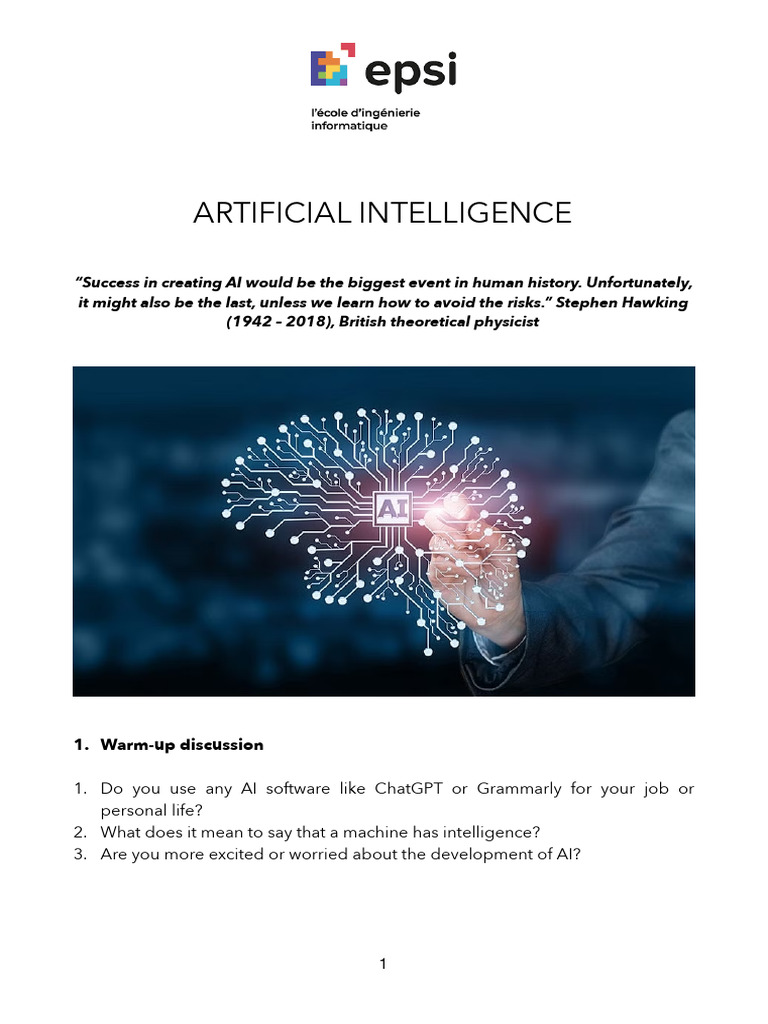 Artificial Intelligence - Usual & Tech English | PDF | Computers ...