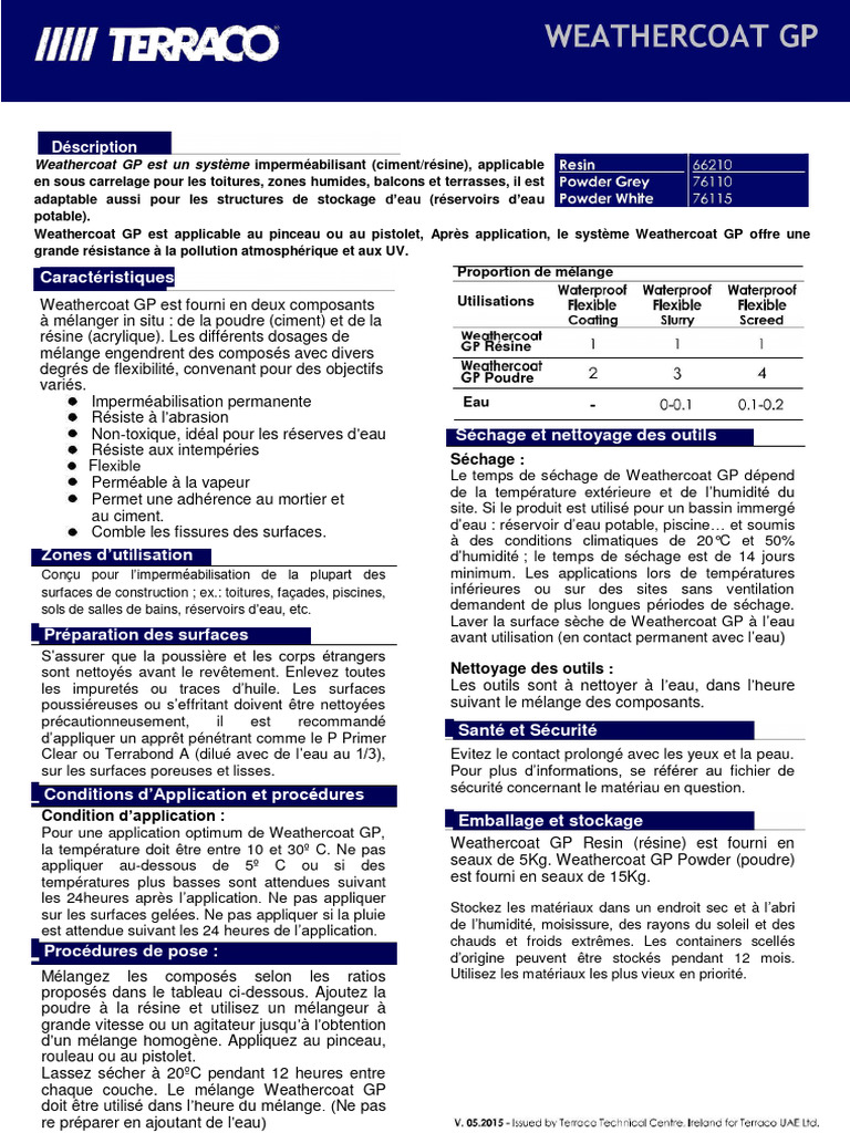 Weathercoat GP | PDF