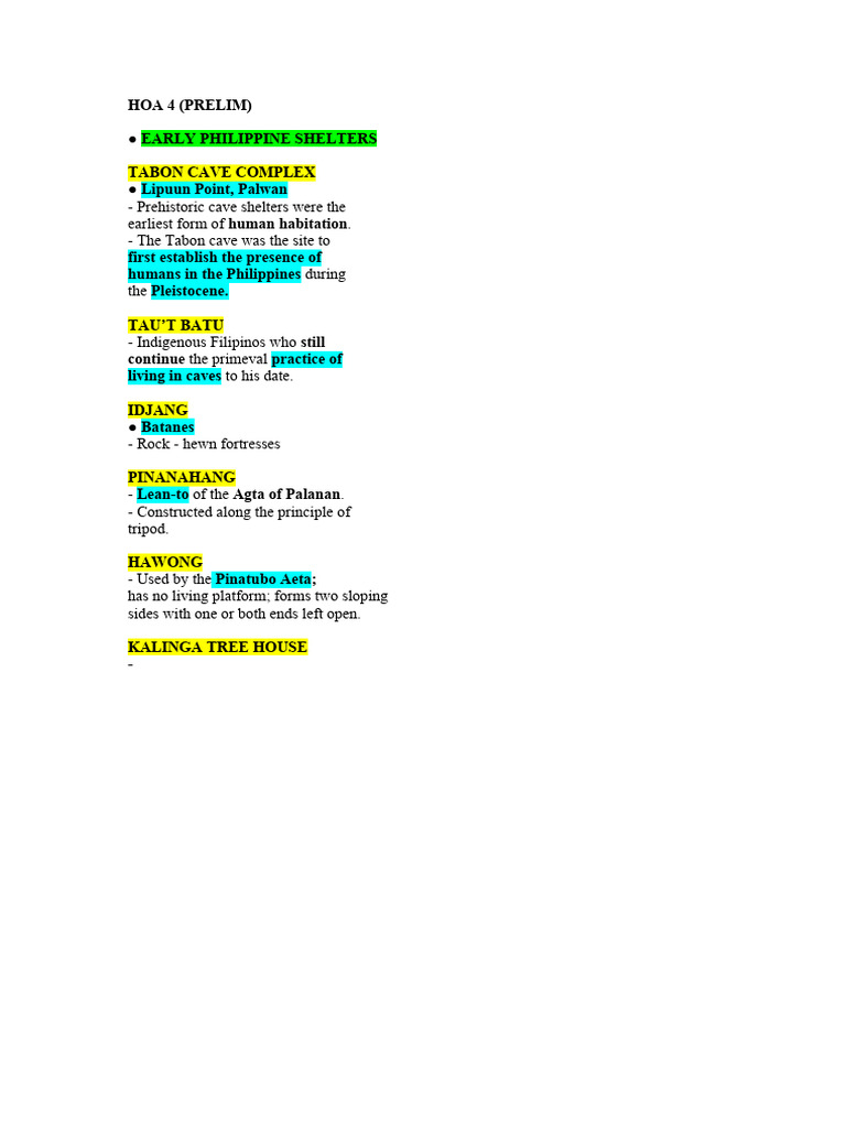 HOA 4prelims | PDF | Manila | Architectural Design