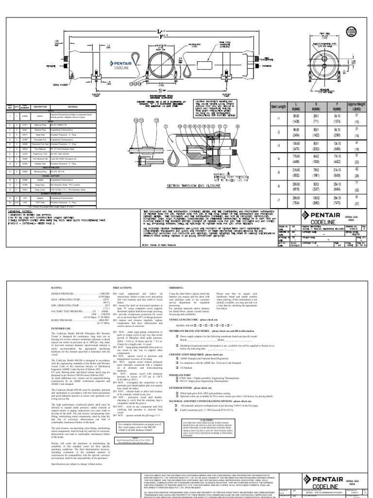 Codeline Drawing 40E100 | PDF | Corrosion | Materials