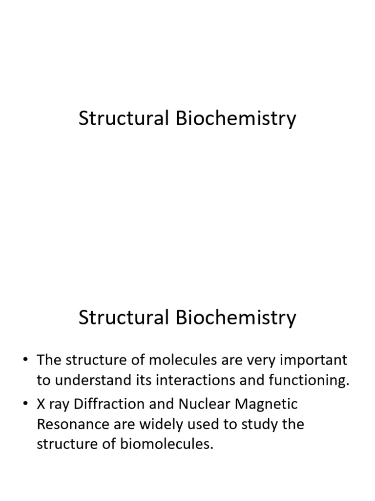 Structural Biochemistry | PDF