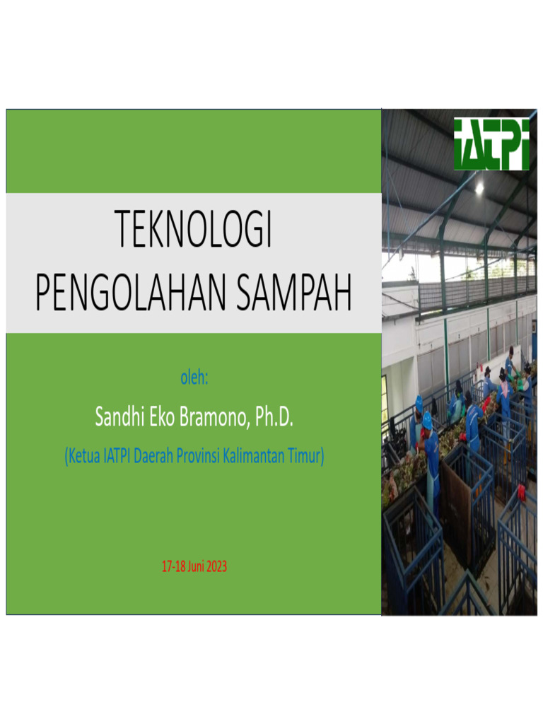 Microsoft Powerpoint Teknologi Pengolahan Sampah Iatpi Sandhi Eko