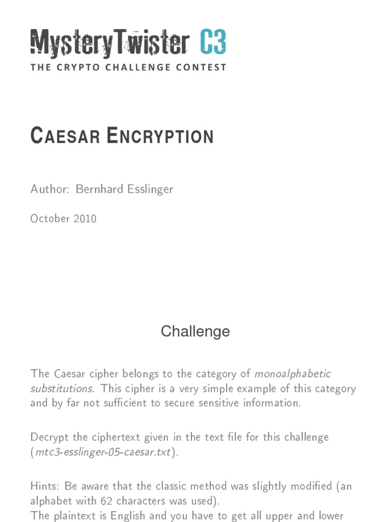 Mtc3 Esslinger 05 Caesar en | PDF