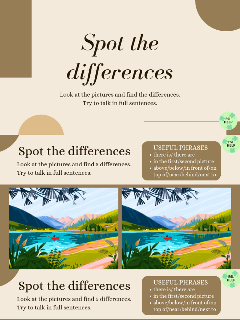 A1 Spot The Difference | PDF | Cognitive Science | Language Mechanics