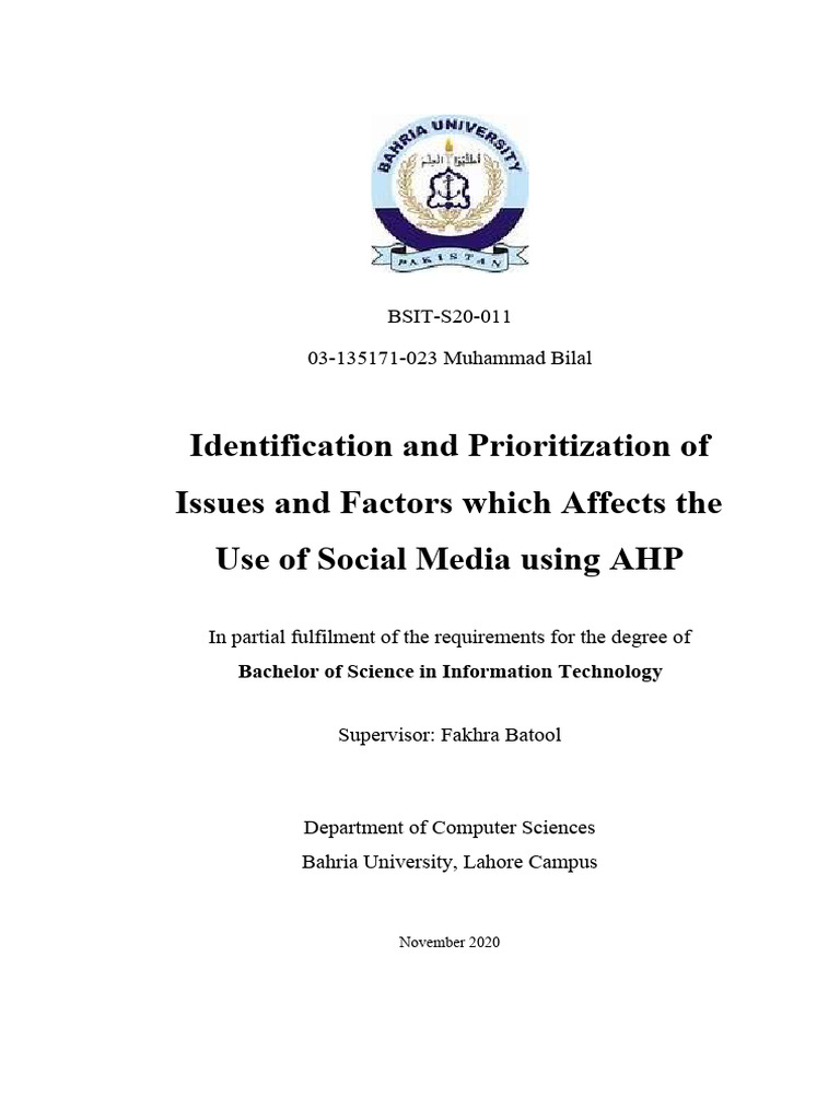 BSIT-S20-011 - FYP Final Report | PDF | Popular Culture & Media Studies | Social Media