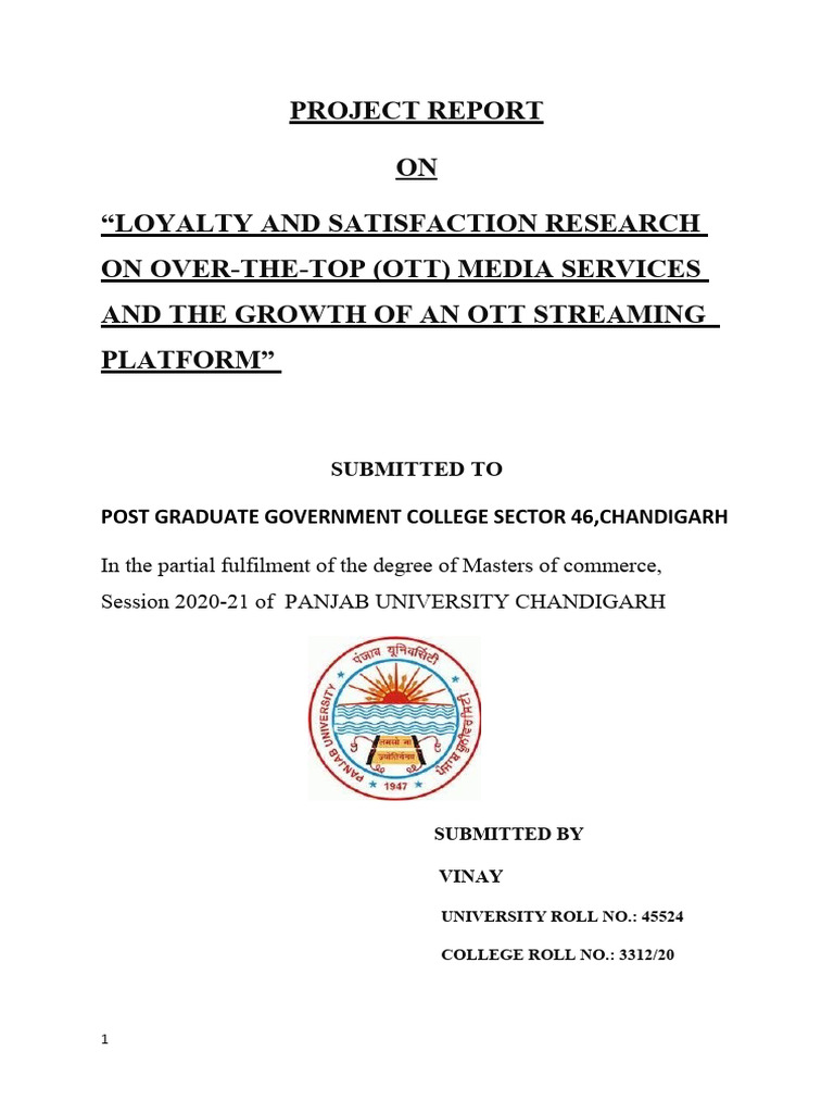 Project Report PGGC-46 | PDF