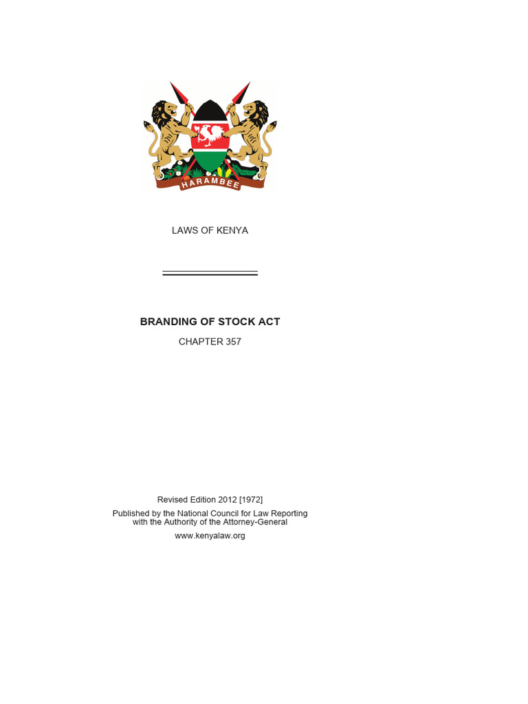 Branding of Stock Act | PDF