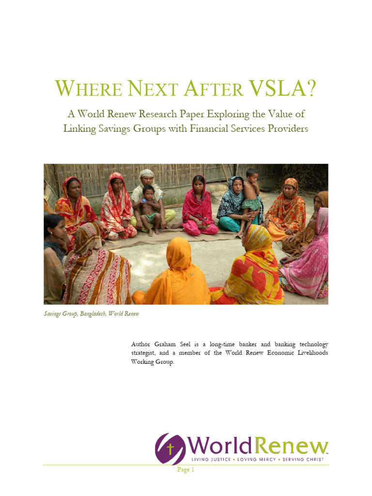 VSLA Linkage With MF | Download Free PDF | Financial Inclusion | Banks