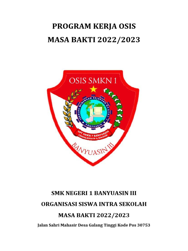 Program Kerja Osis 2022-2023 | PDF