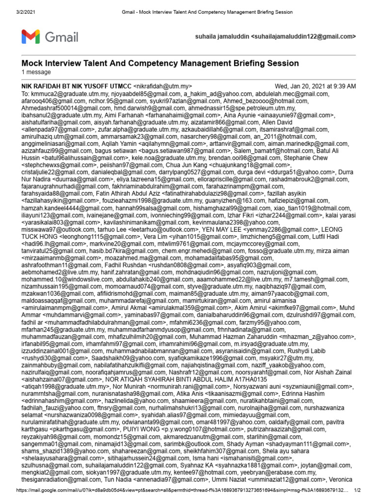 Gmail - Mock Interview Talent and Competency Management Briefing ...
